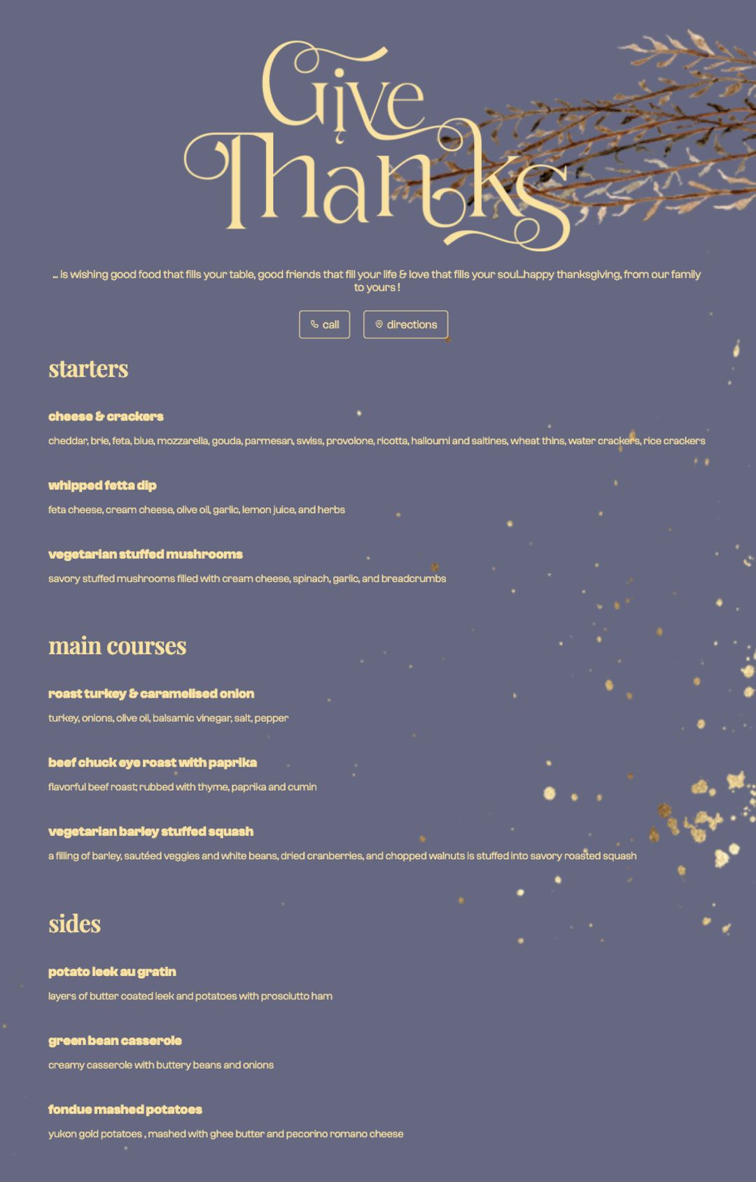 Free Simple Menu Template | Menuzen